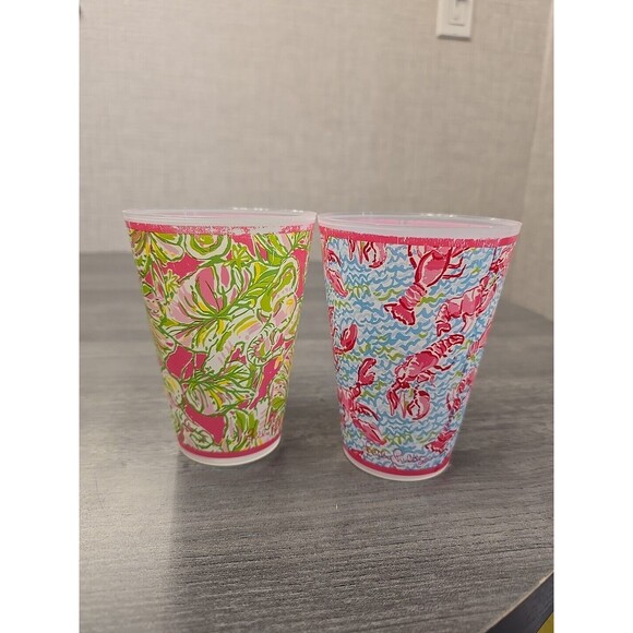 Lilly Pulitzer | Dining | Lilly Pulitzer Pink And Green Tropical And ...